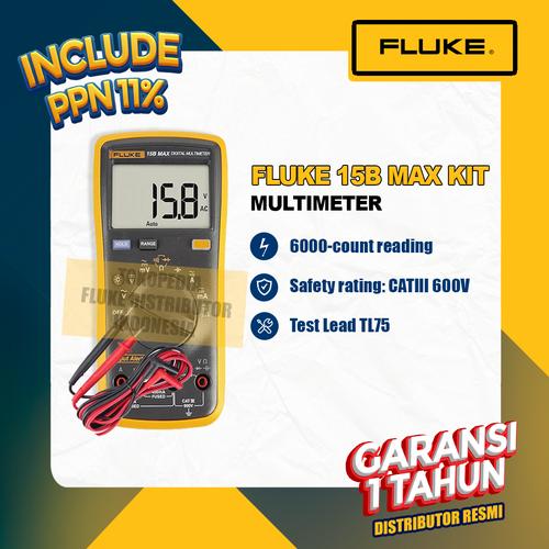 Promo FLUKE DIGITAL MULTIMETER TYPE 15B MAX KIT Cicil 0% 3x - Jakarta ...