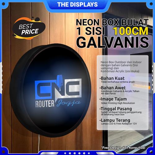 Jual Neon Box Bulat 100cm 1 Sisi Galvanis - Kab. Bantul - The Display's ...