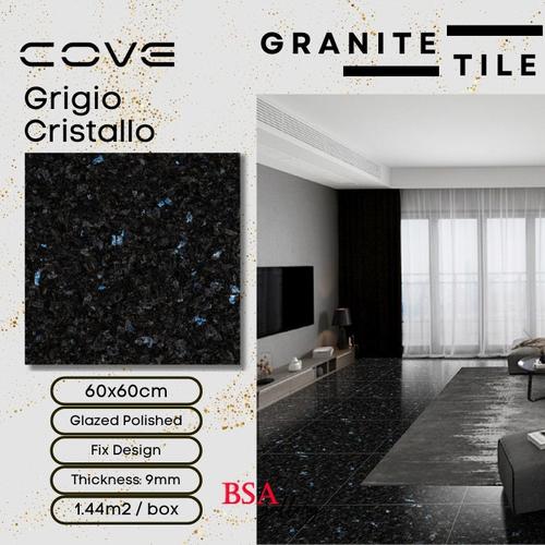 Jual GRANIT COVE GRIGIO CRISTALLO 60X60 GRANITE TILE HITAM CORAK ...