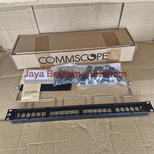 Jual Patch Panel 24 Port Cat.6 Loaded/Komplit Modular Hitam Cat.6 Amp ...