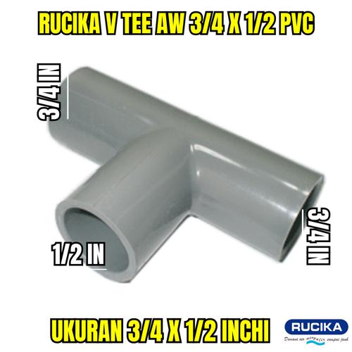 Jual Penyambung Pipa Keni TEE AW Ukuran 3/4 X 1/2 Inchi PVC Paralon ...