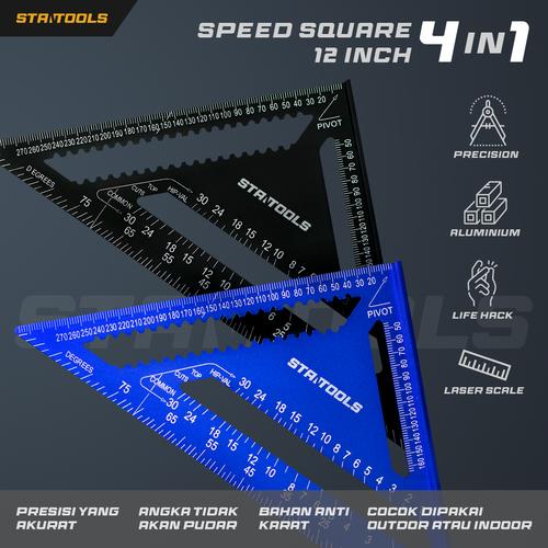 Jual Speed square 12 inch Besar 30cm penggaris segitiga woodworking ...