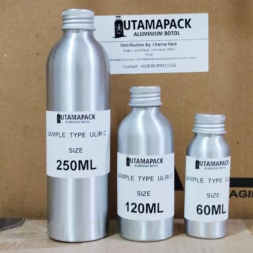 Jual Botol Aluminium Tutup Aluminium Ulir berbagai ukuran 60 ml, 120 ml ...