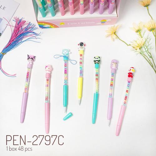 Jual Bolpen karakter tinta hitam diy / Pulpen diy kekinian lucu ...