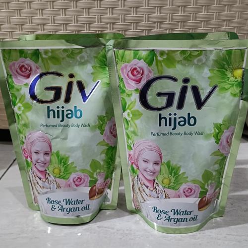 Jual Giv hijab perfumed beauty body wash rose water & Argan Oil 400ml ...