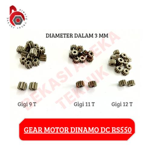 Jual GEAR DINAMO RS-550 Pinion gear DC RS-550 9T 11T 12T Pinion Gear ...