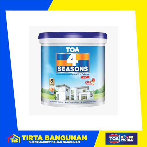 Jual TOA 4 SEASONS CAT TEMBOK / DINDING EXTERIOR BRILLIANT WHITE 2.5 ...