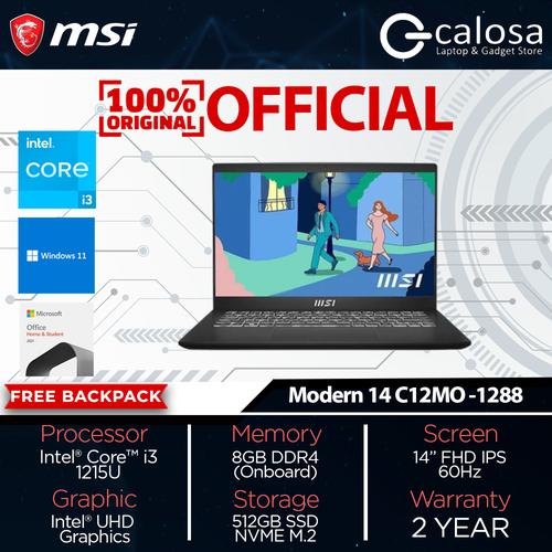 Jual MSI Modern 14 C12MO 9S7-14J112-1288 Core i3-1215U 8GB 512GB 14 ...