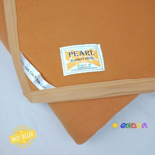 Jual Selimut Hotel Tebal Pearl/Mutiara Polos Cokelat Muda Size 180x220 ...