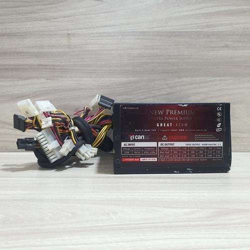 Jual PSU KOREA NEW PREMIUM ULTRA POWER SUPPLY GREAT 450W 1X6PIN - Kota ...