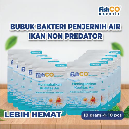 Promo FISHCO Aquarium Probiotik Ikan Non Predator-Bakteri Starter 10gr ...