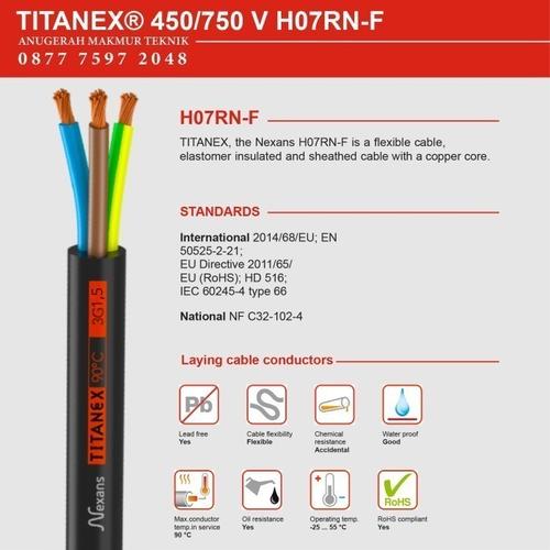 Jual Kabel Rubber H07RN-F 4x16 mm2 TITANEX /4x16 mm/4 x 16 mm2/4x16mm2 - Jakarta Pusat ...