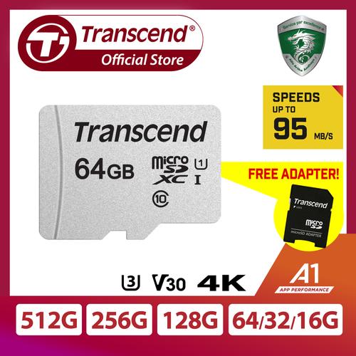 Jual Transcend microSD 300S-A with SD Card Adapter (128GB / 256GB / 512GB) - 128GB - Jakarta ...