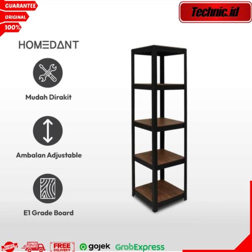 Promo Homedant Rak Besi 5 Tingkat Square Storage 5 Shelf Square H180Cm ...