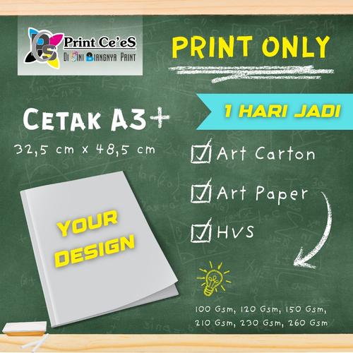 Jual Cetak / Print Kertas Lembaran A3+ HVS / ART PAPER/ ART CARTON - 1 ...