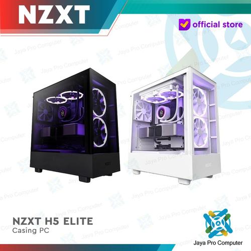 Promo Case NZXT H5 Elite Gaming Case Tempered Glass Casing - Hitam ...