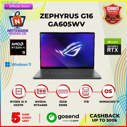 Promo Asus Rog Zephyrus AI G16 Oled Ga605Wv Ryzen AI 9 Hx370 Rtx4060 ...