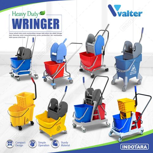 Promo Alat Pel Mop Wringer Trolley Single & Double Bucket Valter - WBT ...