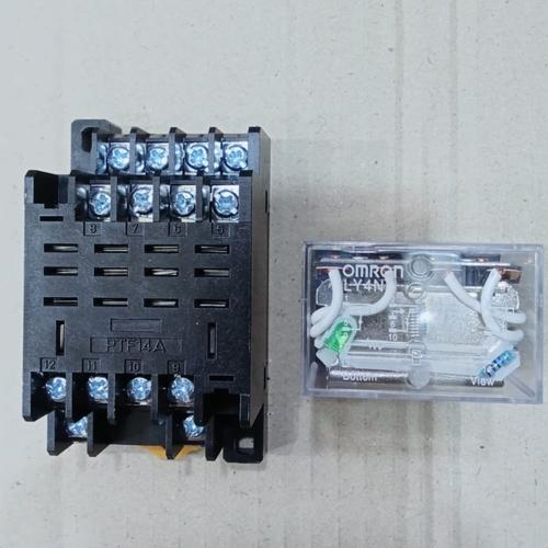 Jual relay Omron original ly4 ly4n 12vdc 24vdc 220vac 10A 14kaki set ...