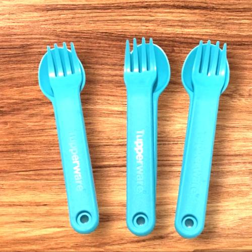 Jual Tupperware Cutlery Set ( spoon+fork ) |Warna Biru - Kota Tangerang ...