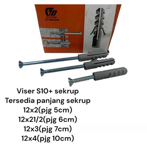 Jual s10+ sekrup tembok ambalan sekrup tembok 5cm 6cm 7cm 10cm ...