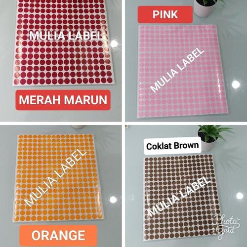 Jual LABEL STICKER WARNA BULAT 10 MM HITAM MERAH KUNING HIJAU / BUNGKUS ...