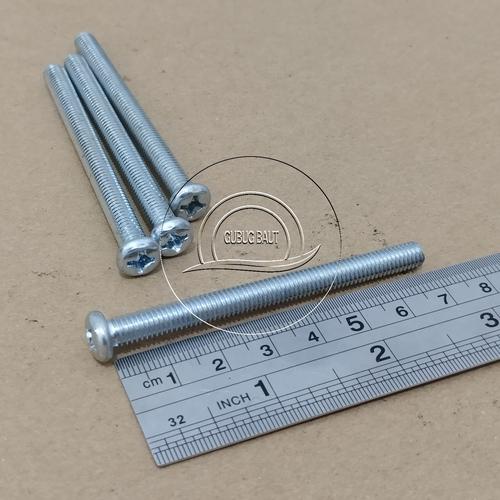 Jual BAUT JP M6 X 70 PAN HEAD SEKRUP M6X70 PANJANG 7CM 7 CM BAUD 10 6X70 6 X 70 MM 70MM OBENG ...
