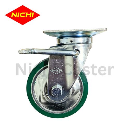 Jual Roda Trolley PU Japan Type Nichi Caster 5 Inch Hidup Rem (Swivel ...