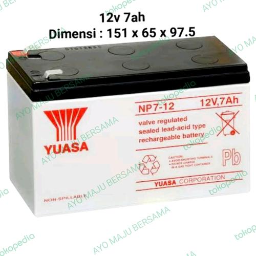Jual YUASA 12V 7AH 12 V 7 AH AKI KERING BATERAI AKI KERING 7AH 12V 7A YUASA - Kota Bandung - AYO ...