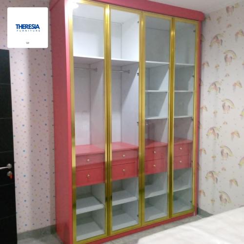 Jual Lemari pakaian pvc board hpl led strip custom 200x300 lemari ...
