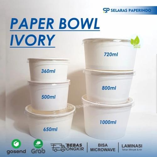 Jual paper bowl polos paperbowl custom rice bowl mangkok catering ...