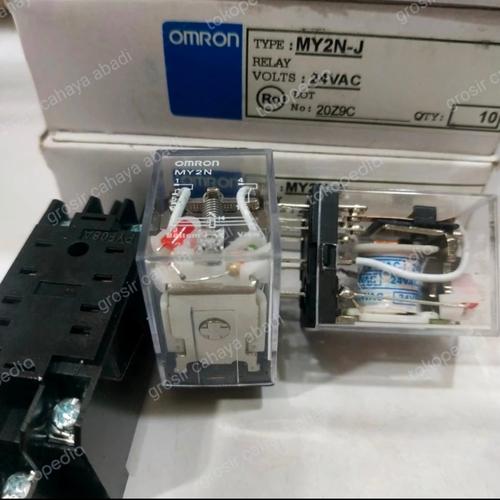 Jual relay Omron original my2 my2n 24vac 8 kaki set socket/relay Omron my2n - Jakarta Barat ...