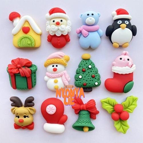 Jual CRM45 Cake Topper Resin Accesories Merry Christmas Natal Hiasan ...