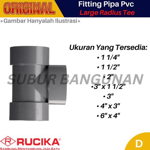 Jual Sambungan Pipa T Rucika Tee pipa PVC D - 2" - Kota Makassar ...