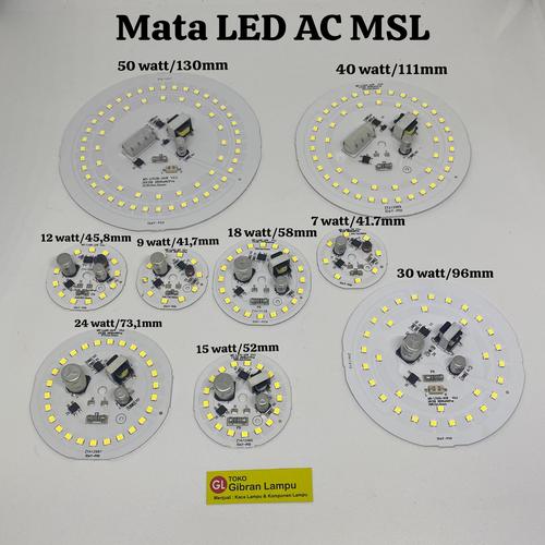 Jual PCB LED AC Kode MSL - Mata Lampu AC Langsung Listrik All Watt - 24 ...