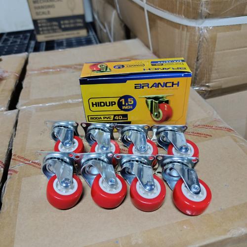 Jual RODA HIDUP 1.5" / Roda PVC BRANCH 1.5" Roda Etalase Roda Troli - 4 ...