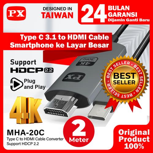 Promo Kabel HDMI Type C 3.1 to HDMI Dongle MHL Mirroring Cable Anycast Dongle Miracast ...