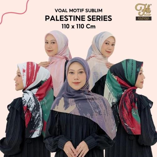 Jual Kerudung Voal Palestina Abstrak Jilbab Hijab Gradasi Hitam Dan ...
