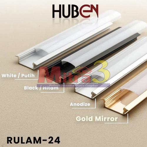 Jual List Rumah Lampu LED Strip 24mm Aluminium + Acrylic Cover 3 Meter ...