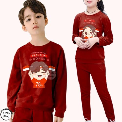 Jual Baju Setelan Anak Remaja ABG UNISEX Olahraga Senam Lomba 17 Agustus Motif Kemerdekaan ...