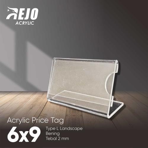 Jual Acrylic Display Name Tag Tent Card akrilik meja ukuran 6x9 cm ...