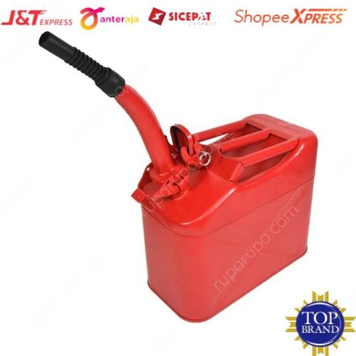 Jual jerigen jurigen bensin solar bahan bakar 10 liter bahan besi jerry ...