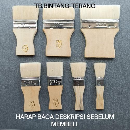 Jual KUAS CAT POLITUR VERNIS 1" - 5" GAGANG KAYU KUAS PISTUR PERNISH ...