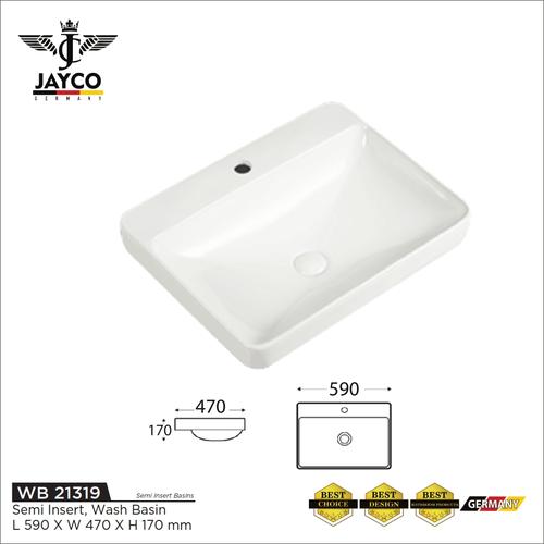 Promo JAYCO Wastafel Meja Keramik / Washtafel Table Top WB21319 Cicil 0 ...