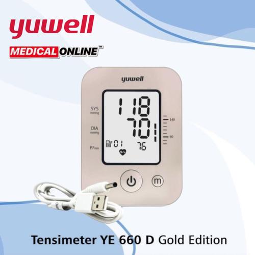 Jual TENSIMETER DIGITAL YUWELL YE 660D TENSI DIGITAL GOLD MEDICAL ...