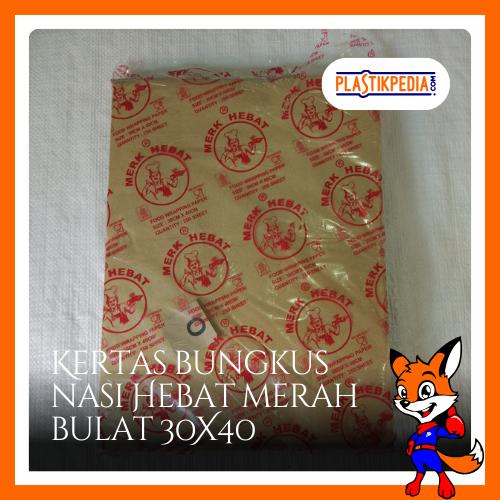 Jual Kertas Bungkus Nasi Hebat Merah Bulat – Kertas Nasi Premium dengan ...