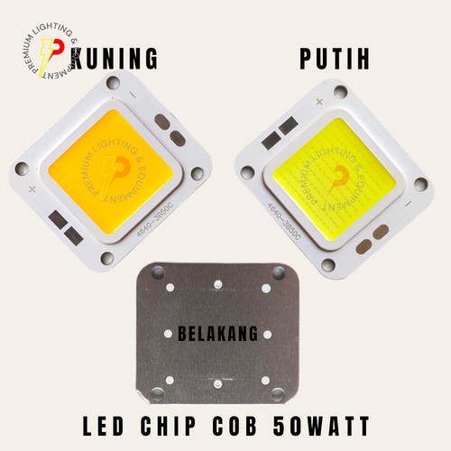 Jual LED Chip 50 Watt Refil Mata COB 50W cahaya kuning/putih Lampu ...