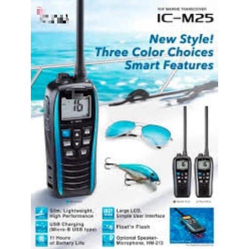 Jual HT VHF MARINE walkie talkie radio IC M 25 M25 HT WATERPROOF IC ...