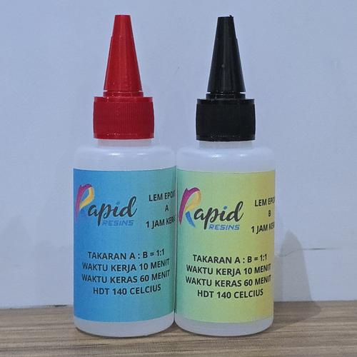 Jual lem epoxy epoksi bening 1 jam keras insulator seal kayu logam ...