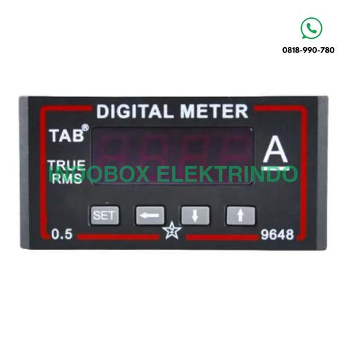 Jual Digital Ampere Meter DC TAB 96x48mm - Shunt (60mV / 75mV) 4 Digit ...